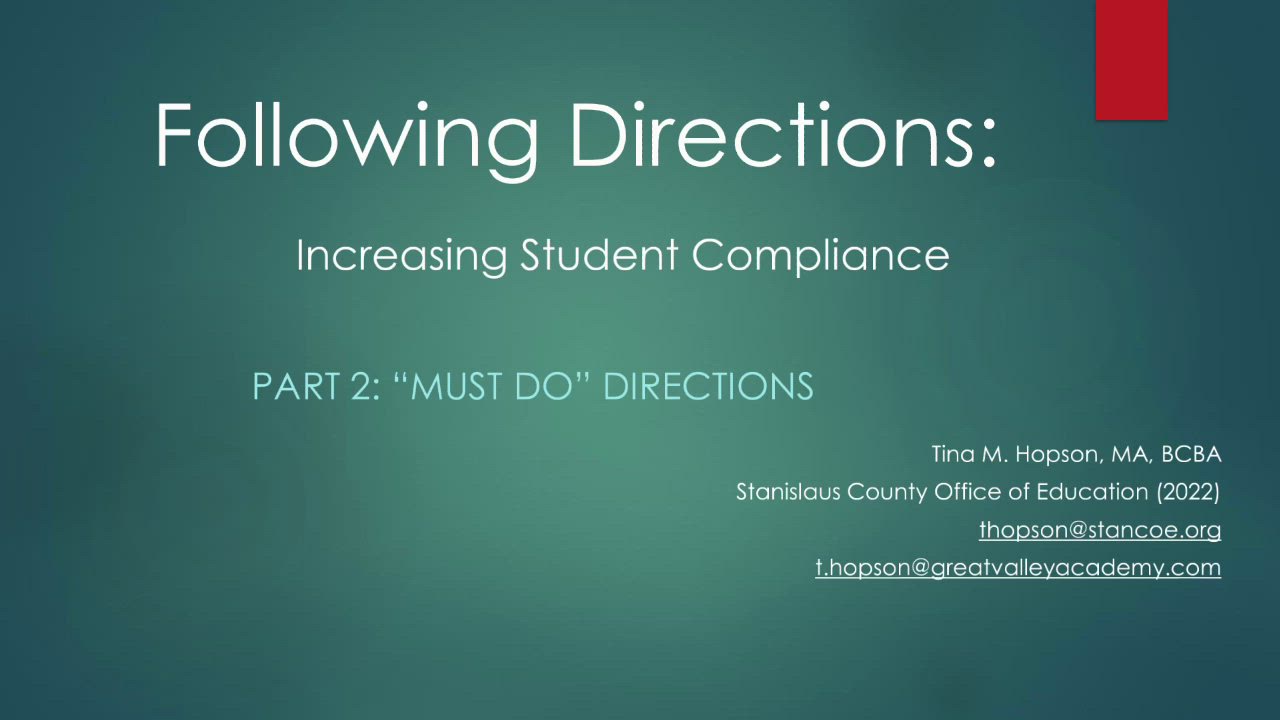 Following Directions Part 2 Must Do Directives by Tina Hopson on Prezi ...