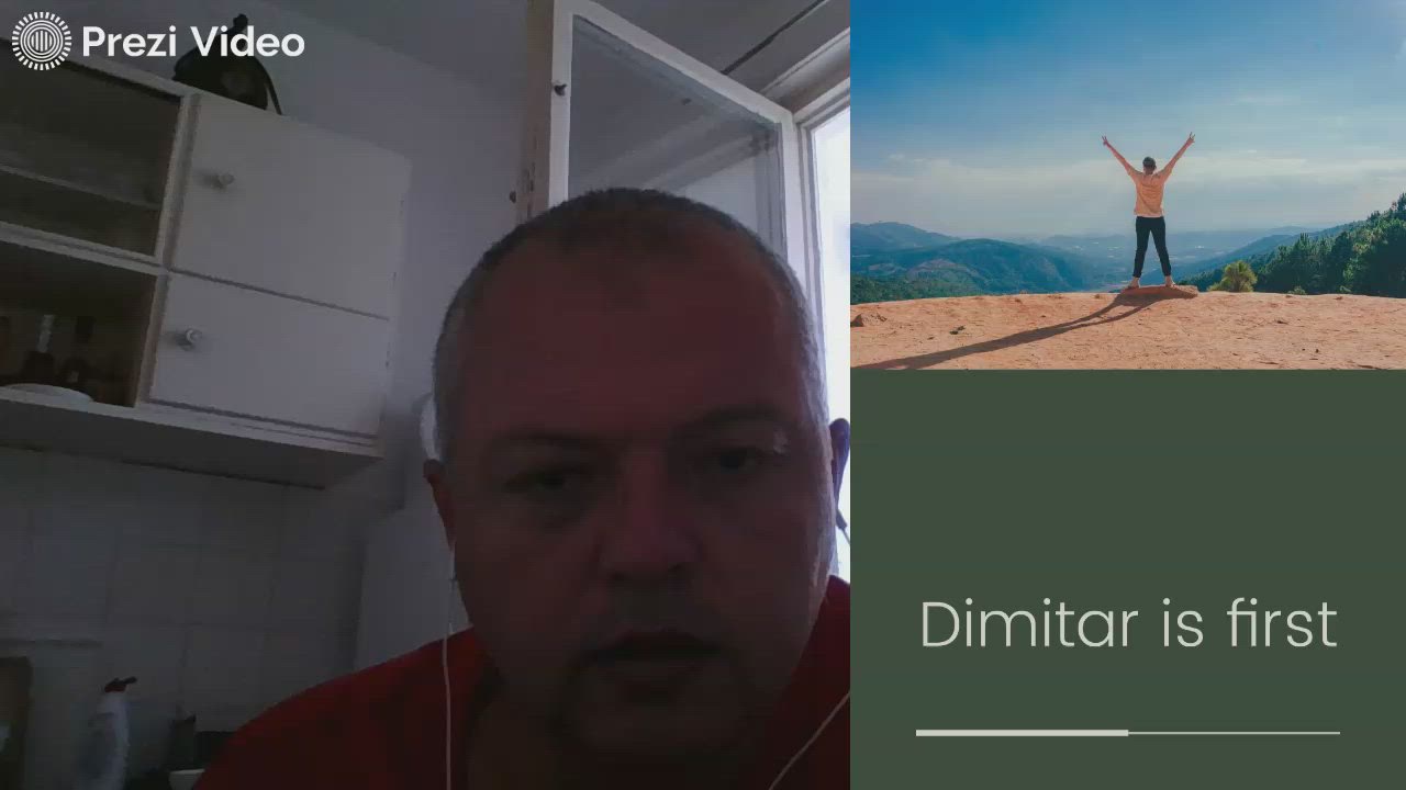 Dimitar is first by dimitar vanev on Prezi Video