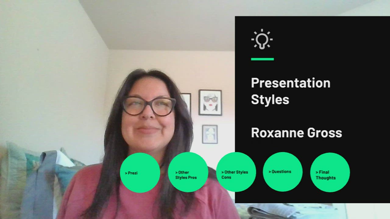 Presentation Styles Roxanne Gross by Roxanne Gross on Prezi Video