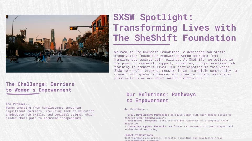 SXSW:The SheShift Foundation by Riley McDermott on Prezi Video