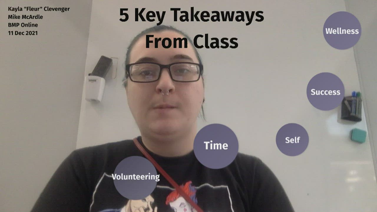 5 Key Takeaways From Class by Kayla Clevenger on Prezi Video