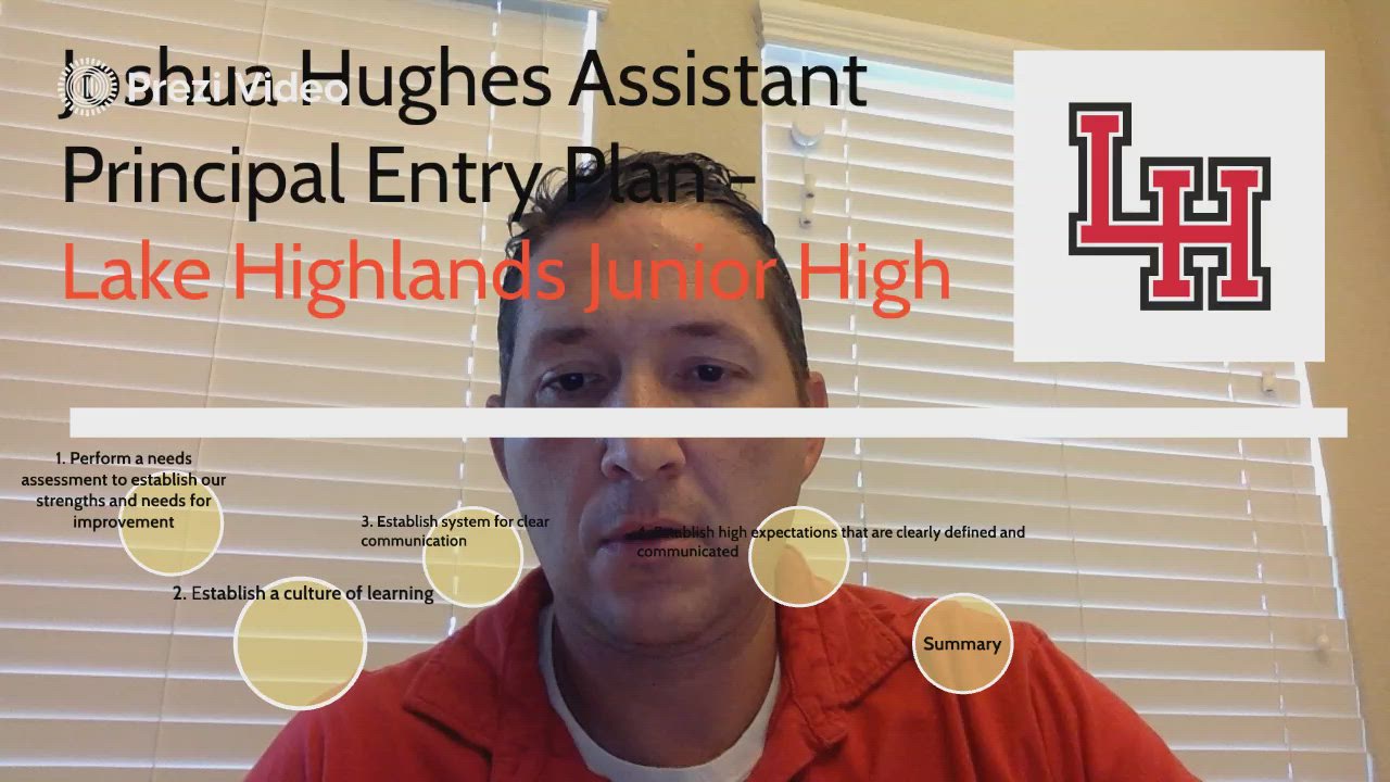 Assistant Principal Entry Plan by Joshua Hughes on Prezi Video