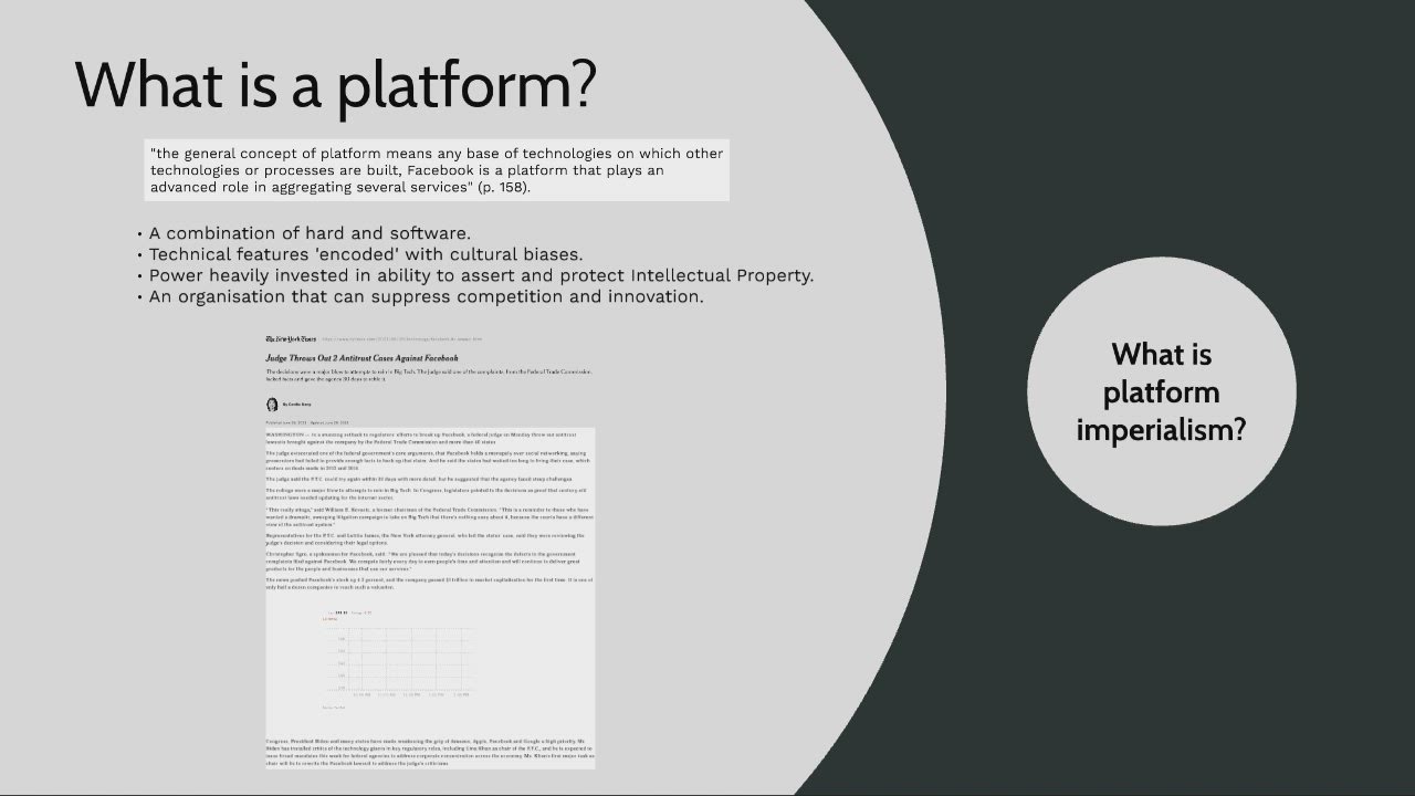 What is platform imperialism? by Andy Ruddock on Prezi Video