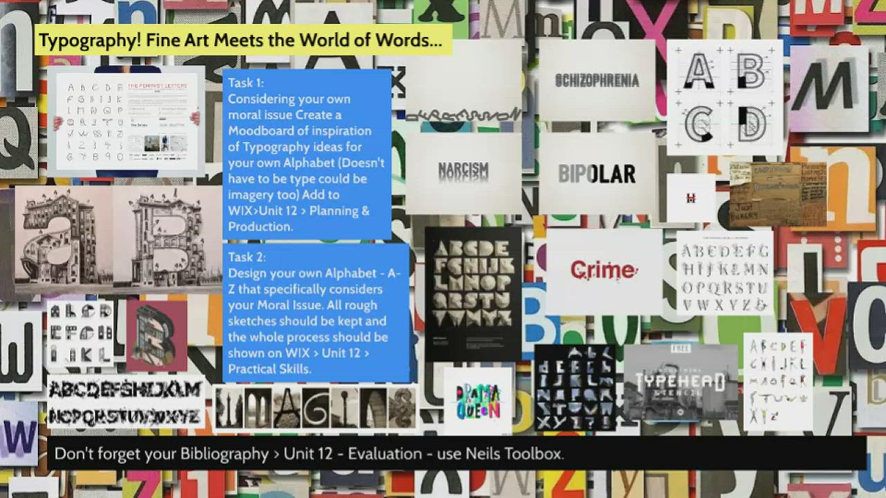 Week 3 Level 3 yr 2 Typography by Corrina Cooper on Prezi Video