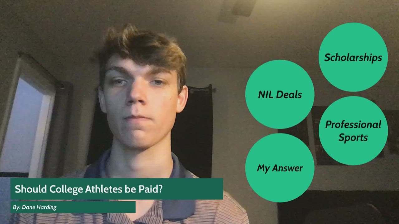 Should college athletes be paid? by Dane Harding on Prezi Video