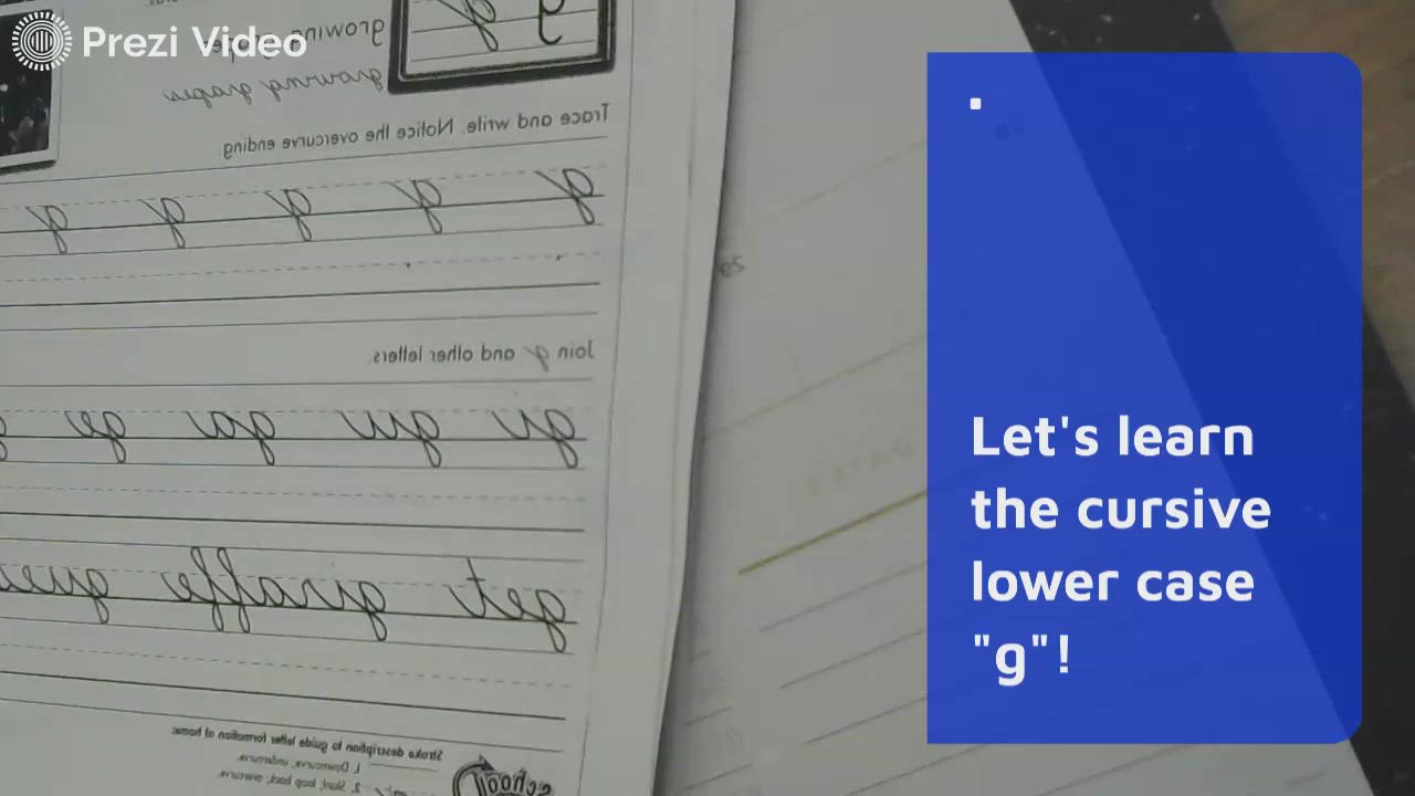 Let's learn the cursive lower case "g"! by Alexis Tarquinio on Prezi Video