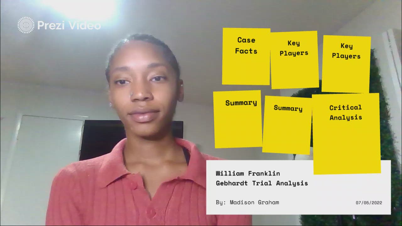 Madison Graham - Franklin Gebhardt Trial Analysis by Madison Graham on ...