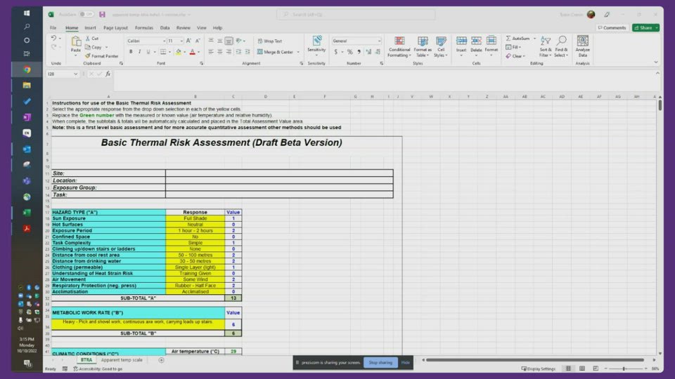 Basic Thermal Risk Assessment by Tyson Cronin on Prezi Video