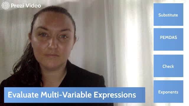 Evaluate multi-variable expressions by Autumn Coleman on Prezi Video