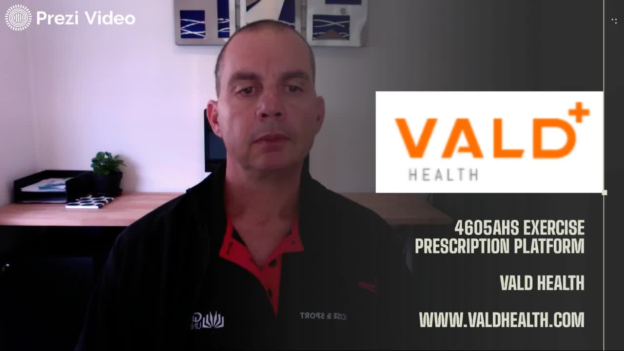 4605AHS Exercise Prescription Platform Vald Health www.valdhealth.com ...
