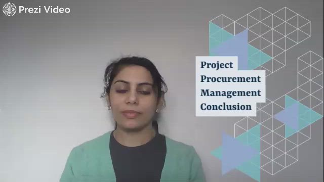 Project Procurement Management Conclusion by Shaveta Grover on Prezi Video