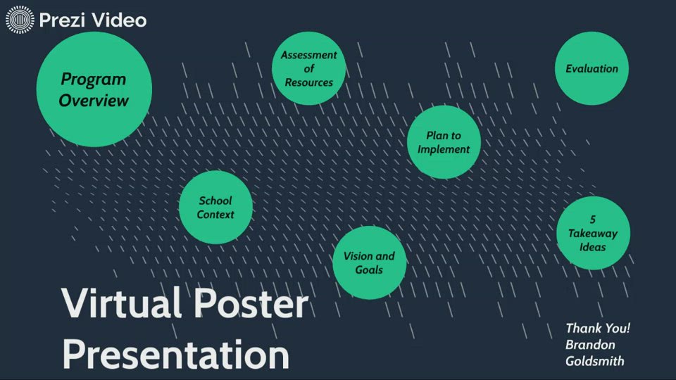 Virtual Poster Presentation by Brandon Goldsmith on Prezi Video