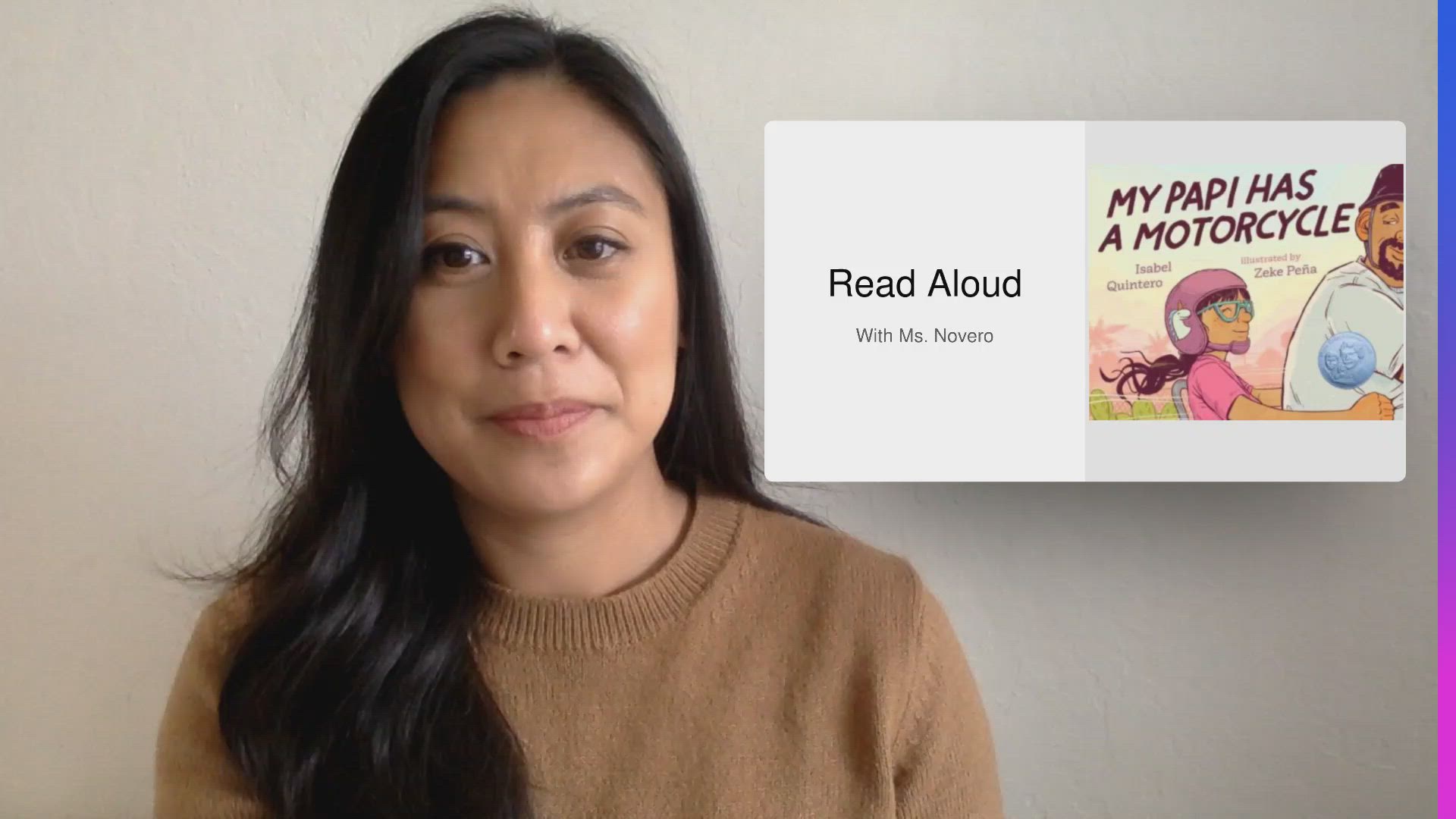 Ms. Novero's Read Aloud: My Papi Has A Motorcycle by Robelene Novero on ...