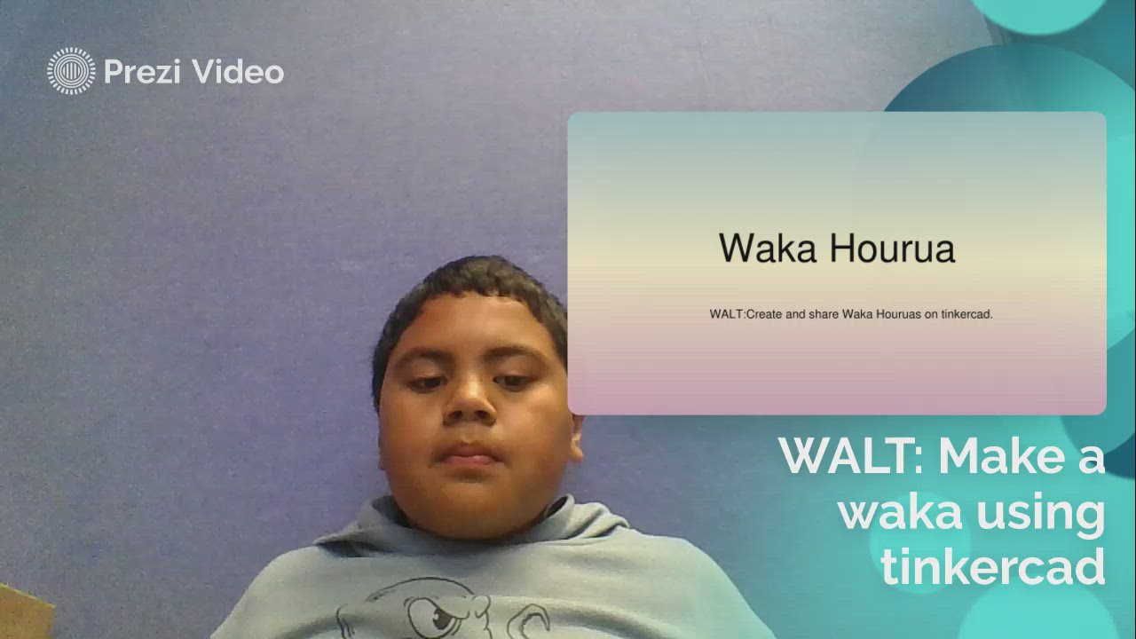 WALT: Make a waka using tinkercad by Simon TeNamu on Prezi Video