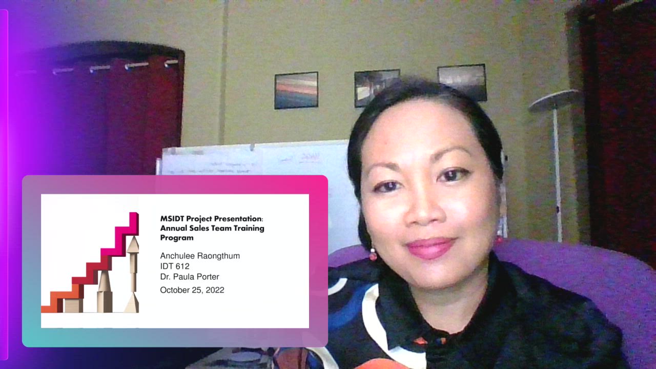 IDT 612 Week 1 Assignment 1 Project Presentation - A Raongthum by Anchulee Raongthum on Prezi Video