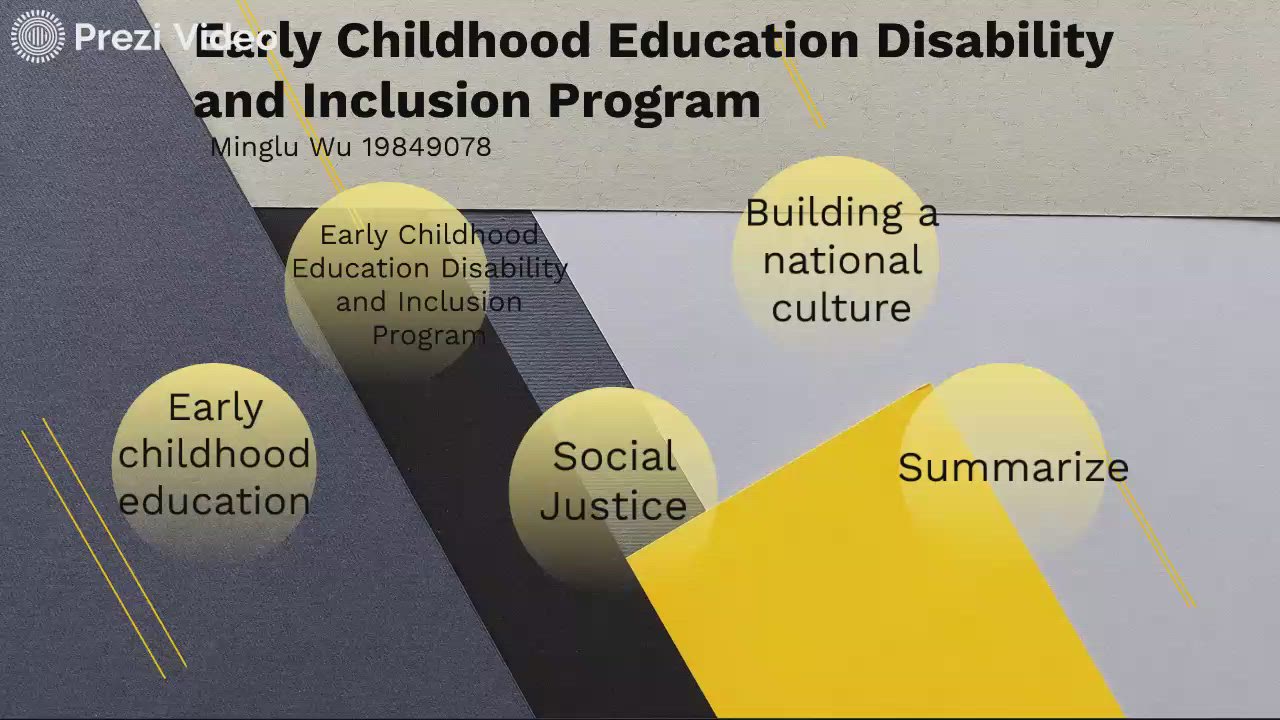 Early Childhood Education Disability and Inclusion Program by Minglu Wu ...