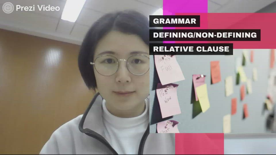 Grammar Defining/Non-defining relative clause by Mengwei LI on Prezi Video