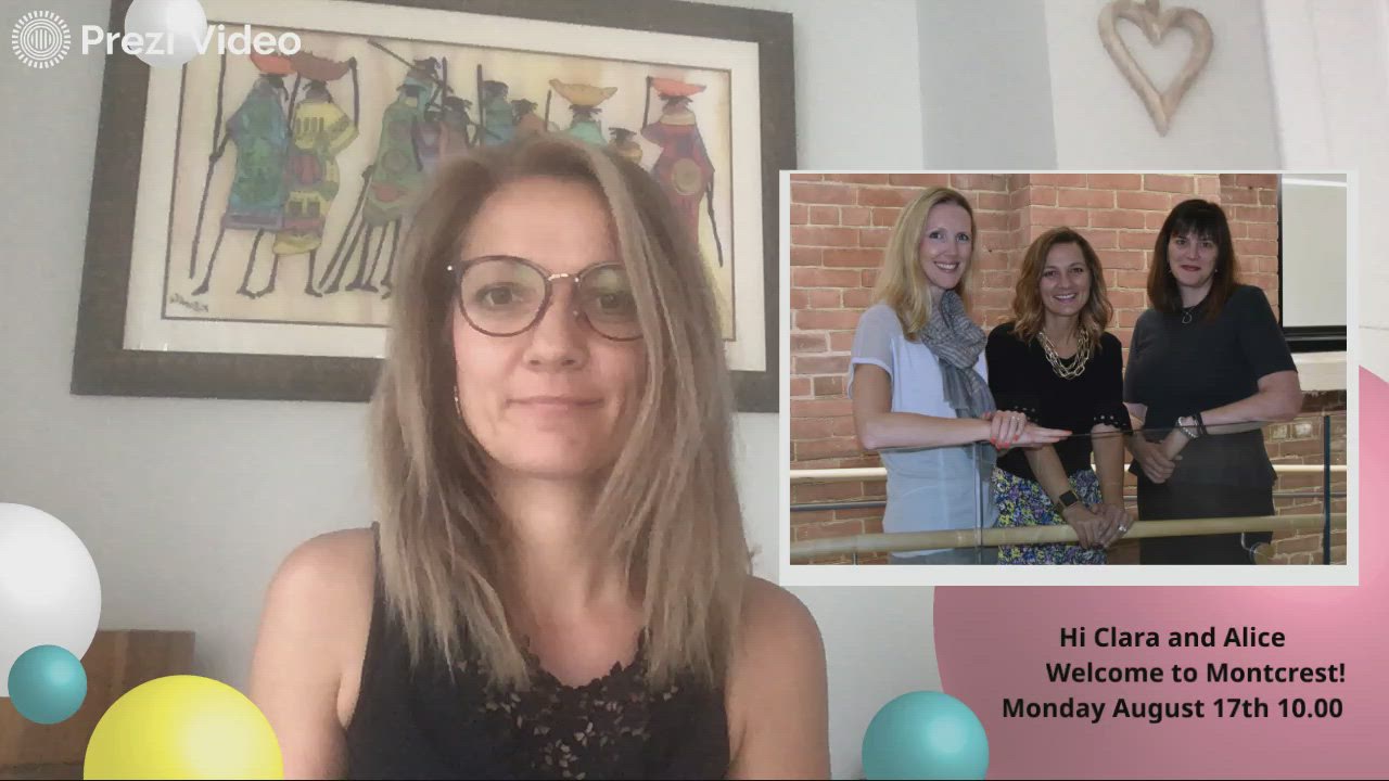 Hi Clara and Alice Welcome to Montcrest! Monday August 17th 10.00 by ...