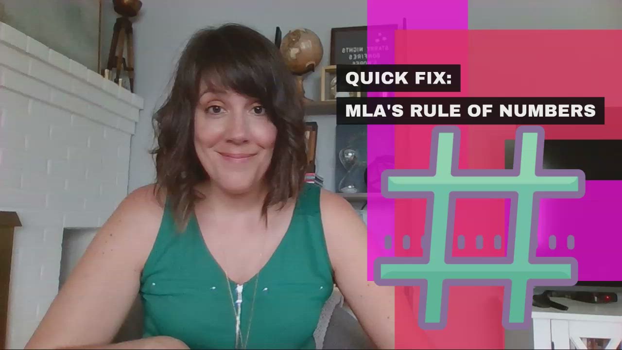QUICK FIX: MLA's Rule of Numbers by Jessica Smith on Prezi Video