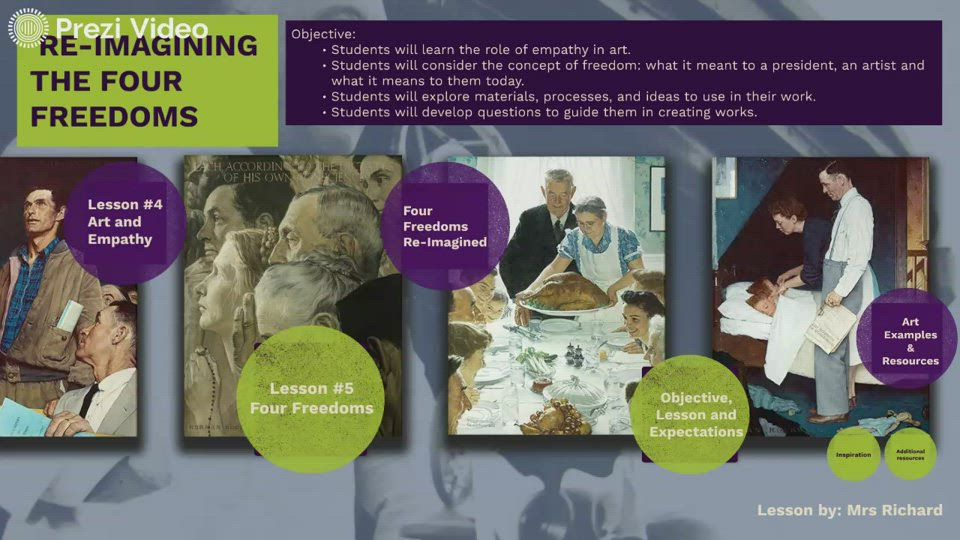 Lesson #5 Four Freedoms Virtual Instructions by Krista Richard on Prezi Video