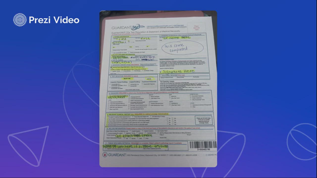 Tutorial for Moffitt Cancer Center on how to order a Guardant360 Test ...