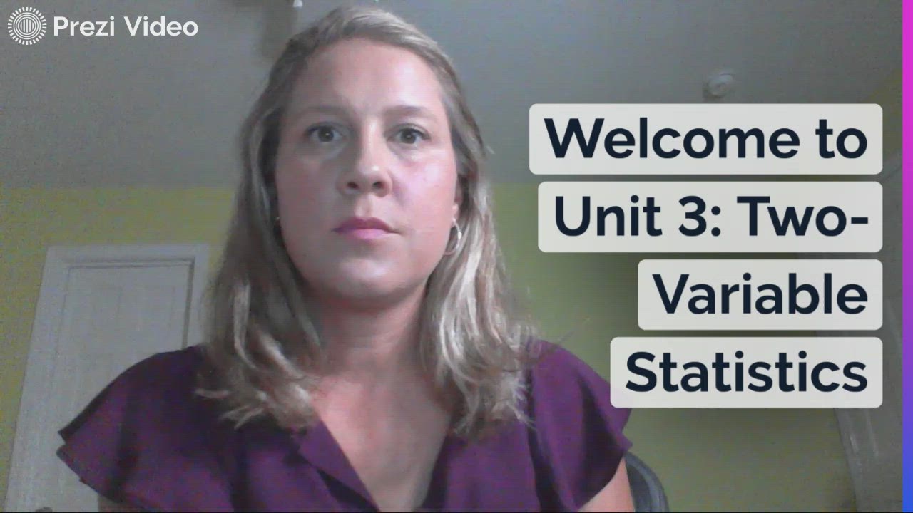 Welcome to Unit 3: Two-Variable Statistics by Logan Garrett on Prezi Video