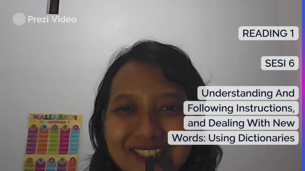 READING 1 SESI 6 Understanding And Following Instructions, and Dealing With New Words: Using ...