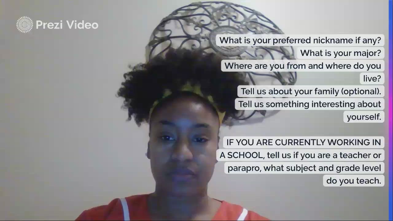 What is your preferred nickname if any? What is your major? Where are ...