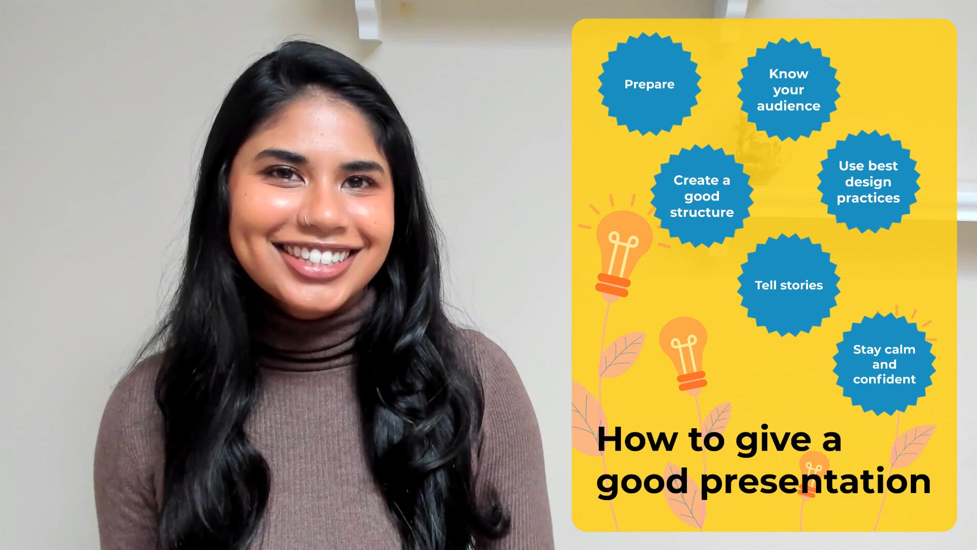 How to give a good presentation by Naba Ahmed on Prezi Video