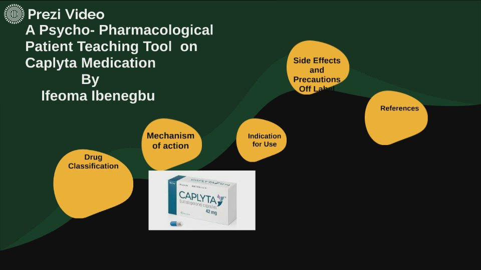 Psychopharmacology Patient Teaching Tool on (Caplyta medication By ...