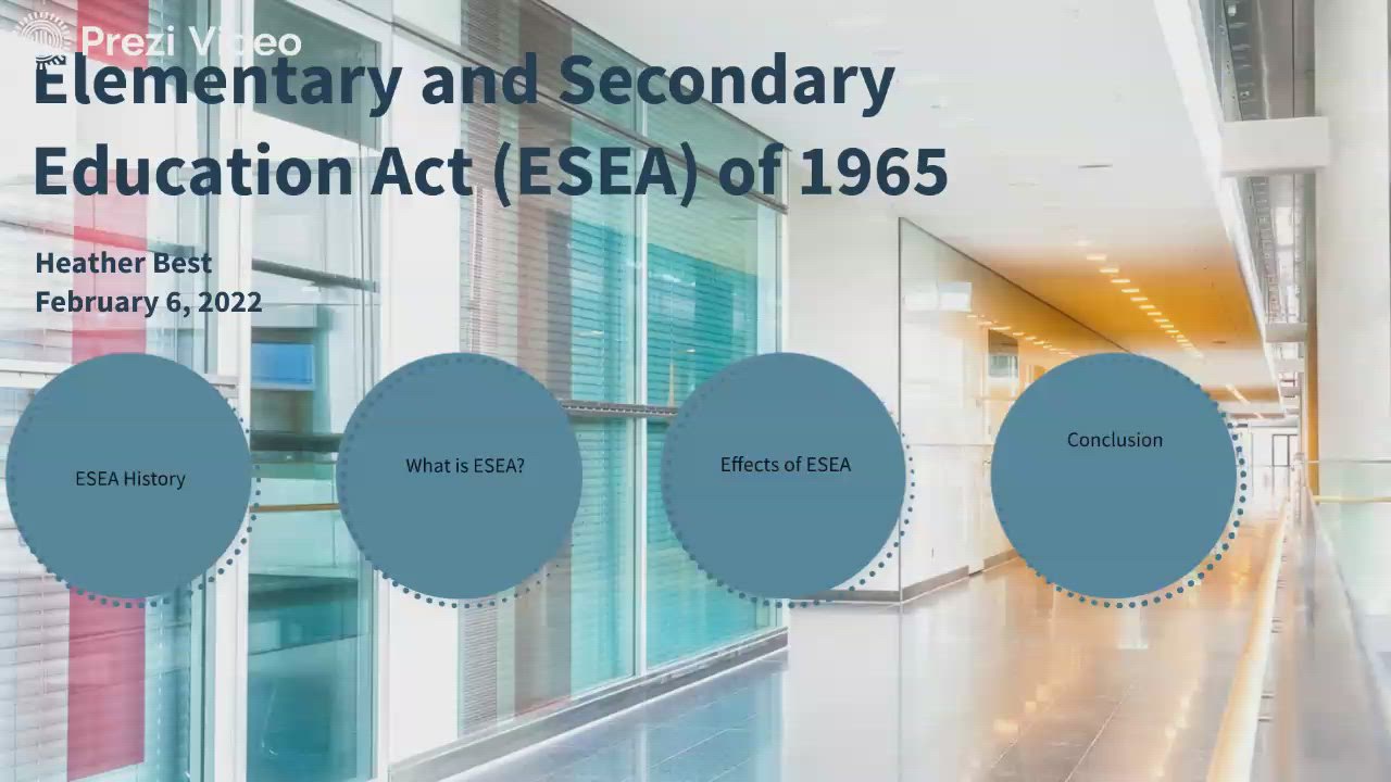 Elementary and Secondary Education Act (ESEA) of 1965 by Heather Best ...