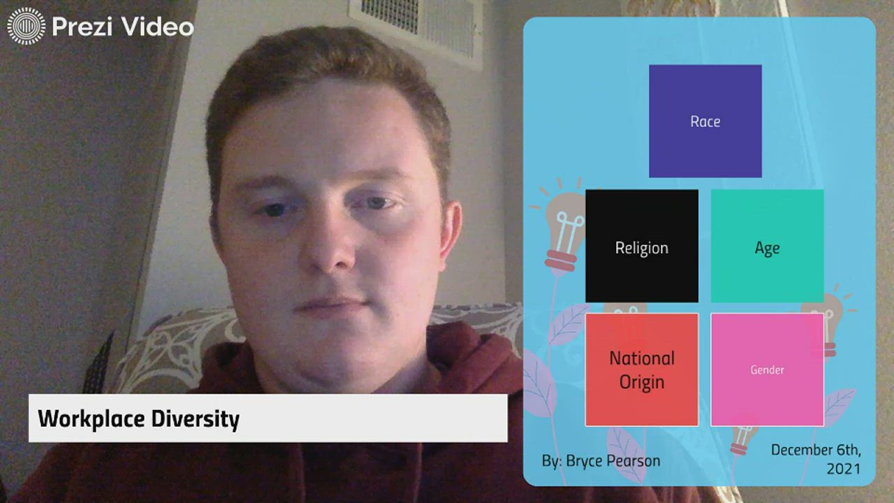 Workplace Diversity by BRYCE PEARSON on Prezi Video