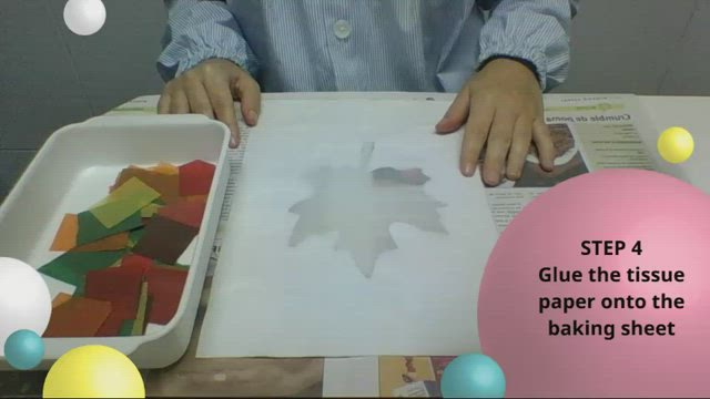 STEP 4 Glue the tissue paper onto the baking sheet by Yolanda Garcia on ...