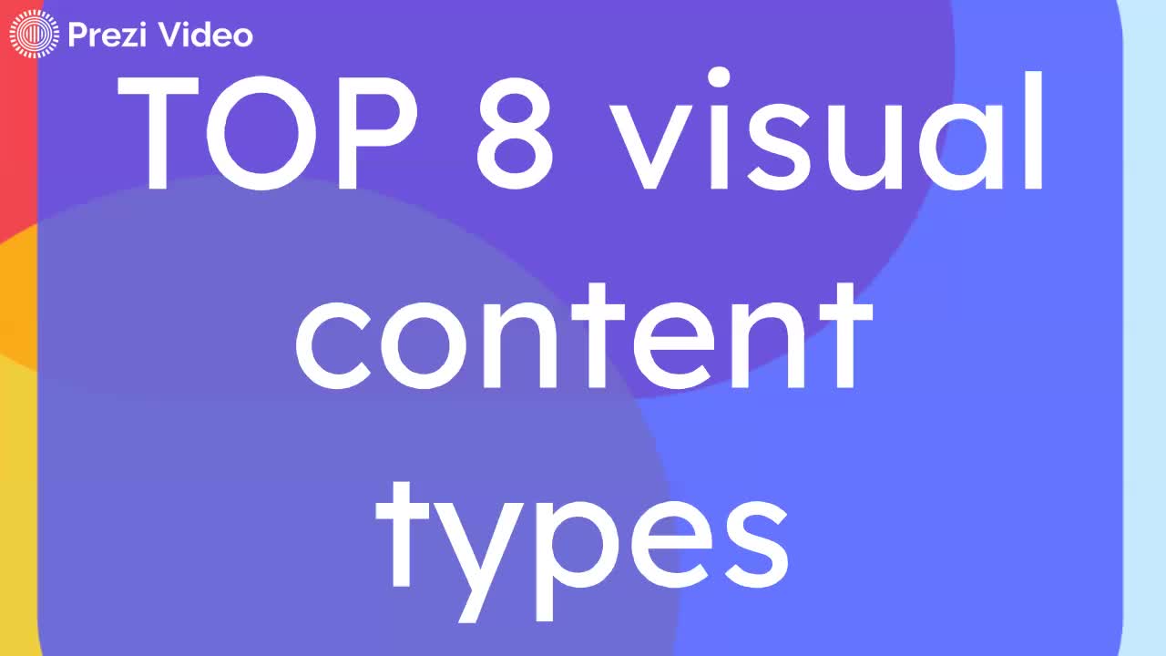 TOP 8 visual content types by Emily Lile on Prezi Video