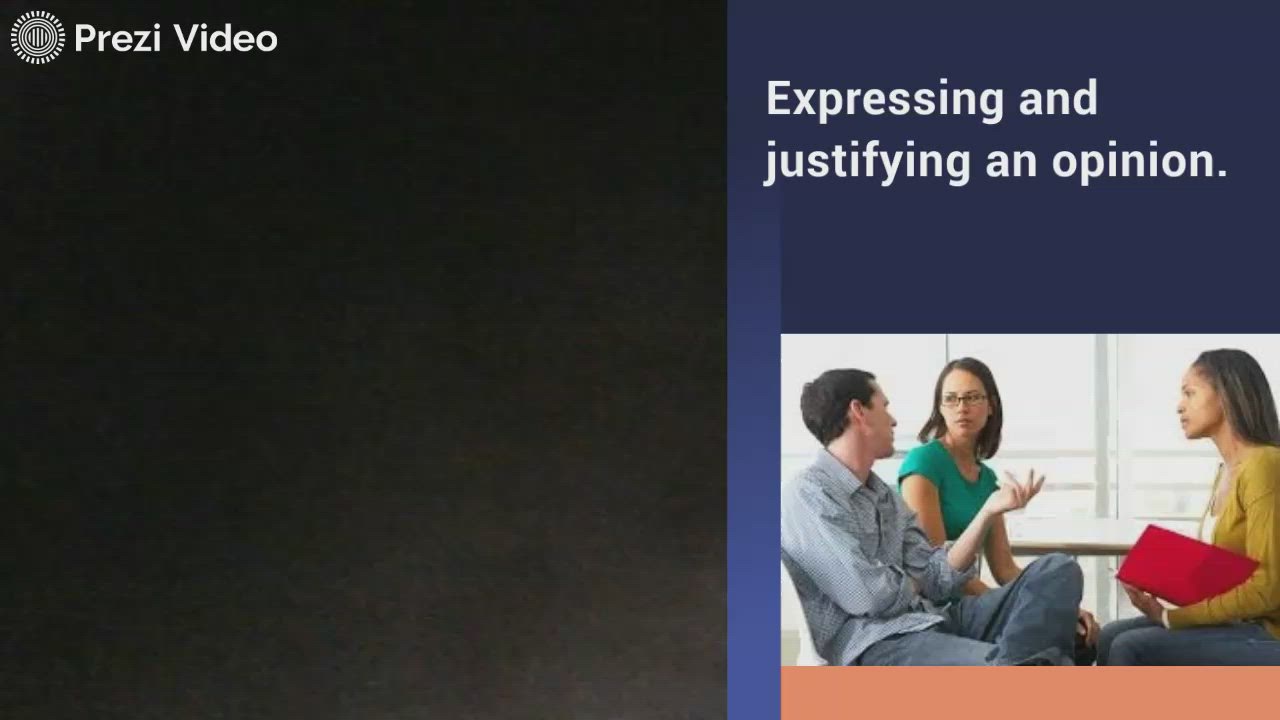 Expressing and justifying an opinion. by Irene Ulín on Prezi Video