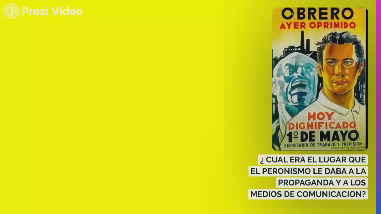 ¿ CUAL ERA EL LUGAR QUE EL PERONISMO LE DABA A LA PROPAGANDA Y A LOS ...
