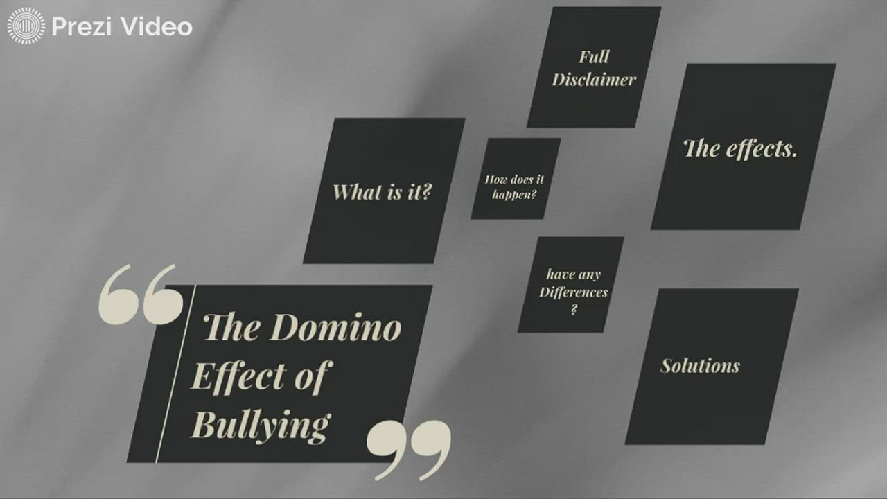 The Domino Effect of Bullying by PAULINA COTA on Prezi Video
