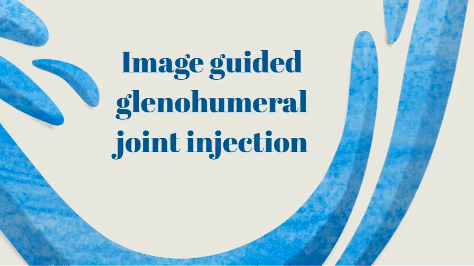 Image guided glenohumeral joint injection by Teo Lopez on Prezi Video