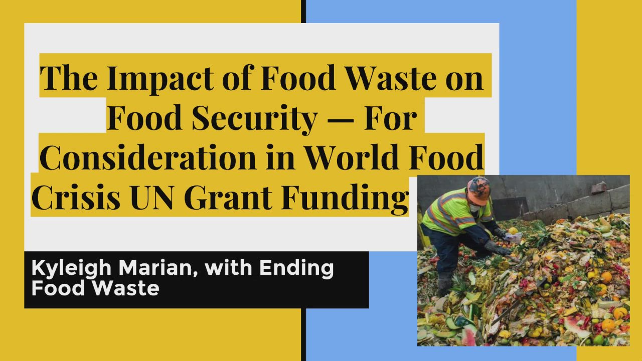 The Impact of Food Waste on Food Security - For Consideration in World ...