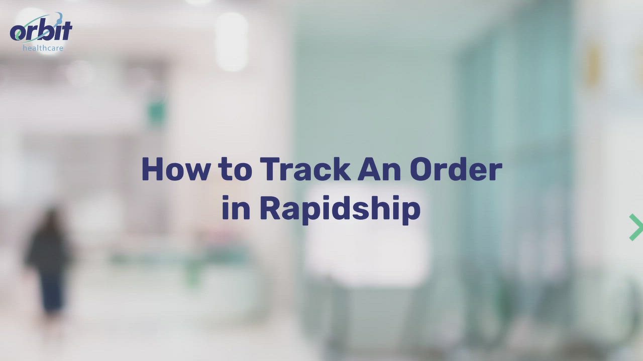 How to Track an Order in Rapidship by Orbit Healthcare on Prezi Video