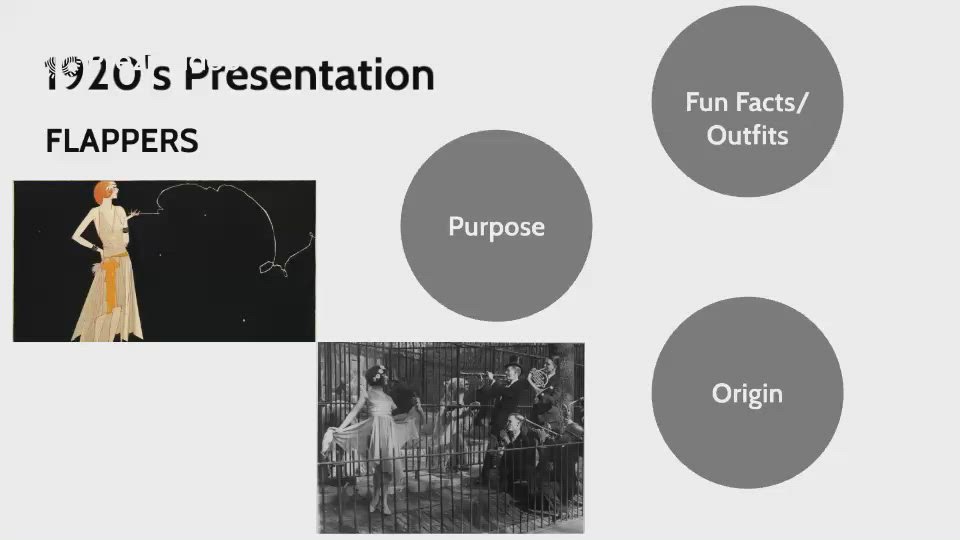 1920's Flappers Presentation by Taylor De Clercq on Prezi Video