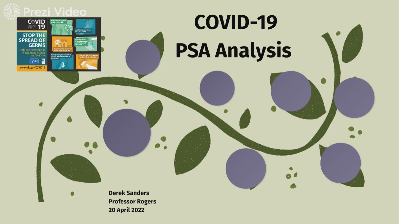 COVID-19 PSA Analysis by Derek Sanders on Prezi Video