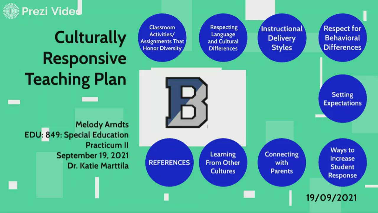 Culturally Responsive Teaching Plan by Melody Arndts on Prezi Video