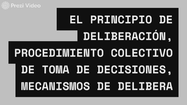 El principio de deliberación, procedimiento colectivo de toma de ...