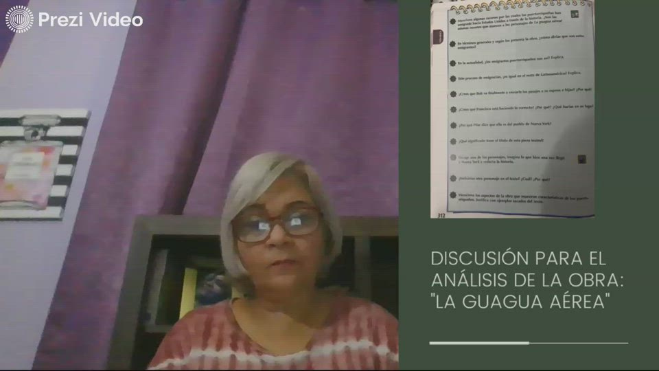 DISCUSIÓN PARA EL ANÁLISIS DE LA OBRA: "LA GUAGUA AÉREA" by on Prezi Video