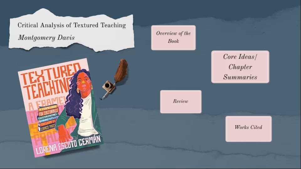 Critical Analysis of Textured Teaching by Montgomery Davis on Prezi Video