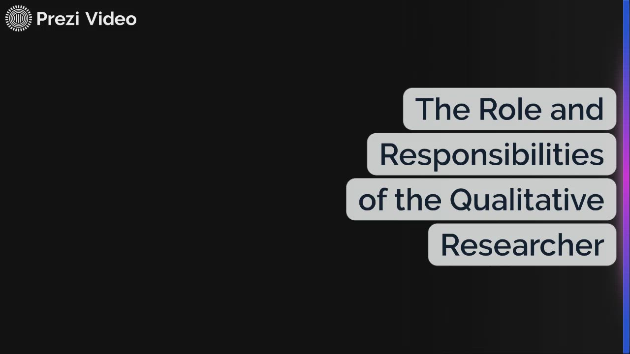 The Role and Responsibilities of the Qualitative Researcher by Erica ...