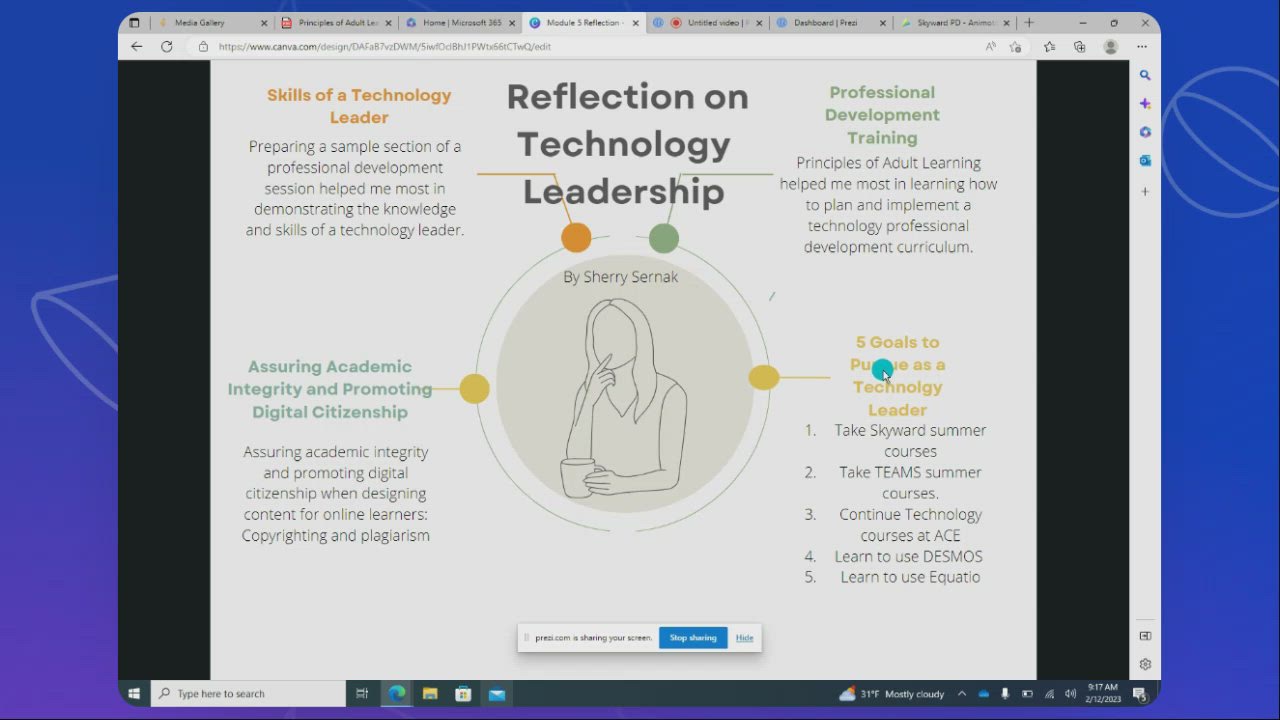 Reflection on Technology Leadership by sherry sernak on Prezi Video