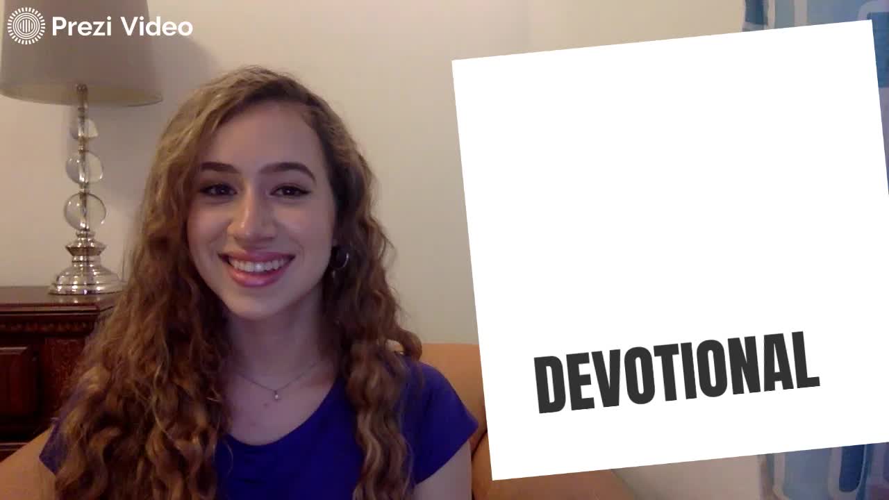 Devotional by Elizabeth Westerman on Prezi Video