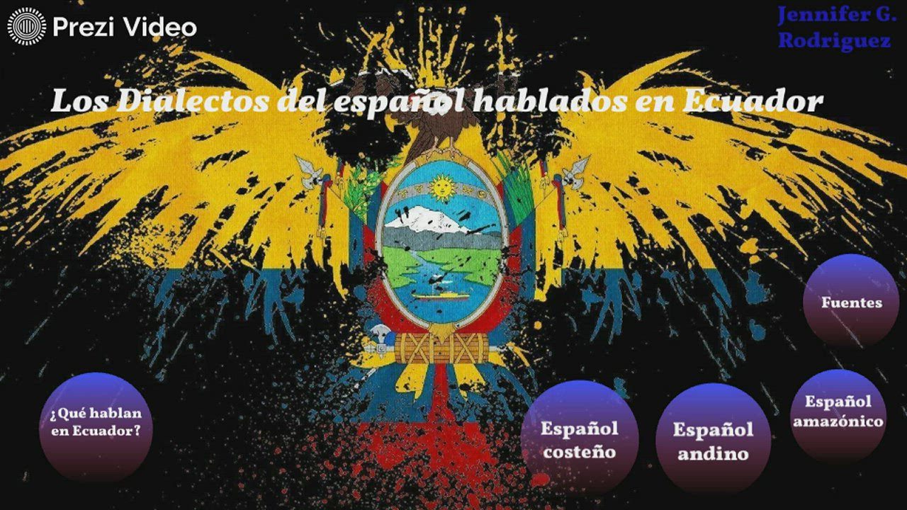Los Dialectos del espanol hablados en Ecuador by JENNIFER RODRIGUEZ on ...